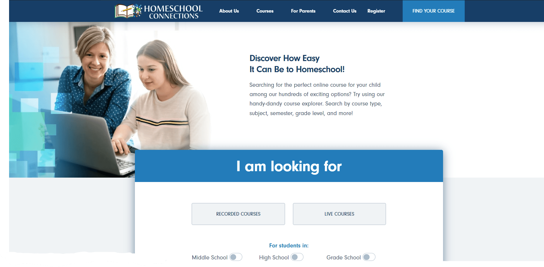 Course Finder Homeschool Connections